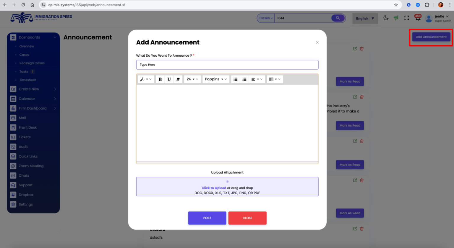 How to add an announcement? - Help Site