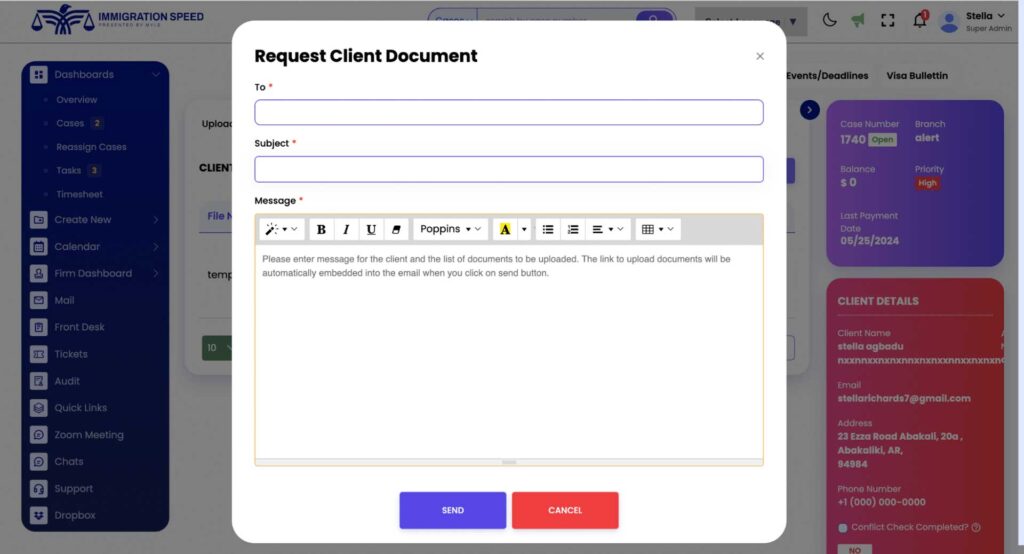 How to Request Documents from a Client? - Help Site