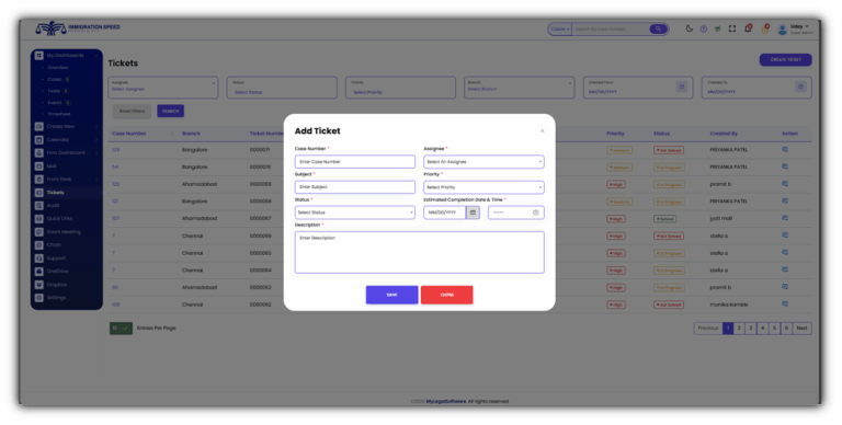 Create Ticket - Help Site