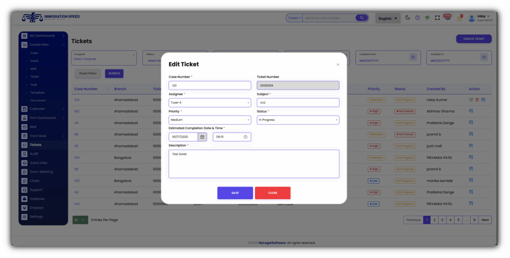 Edit Ticket - Help Site